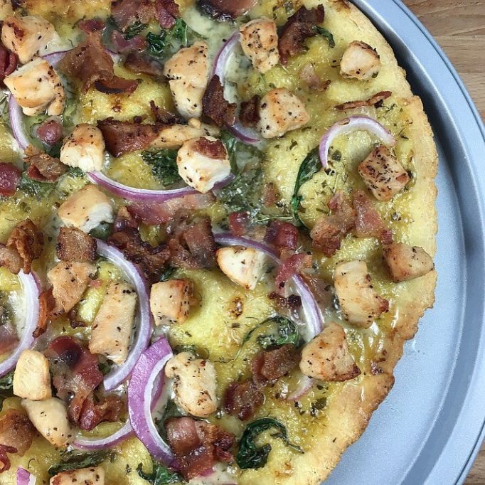 Paleo Chicken Bacon Ranch Flatbread - Whole Kitchen Sink