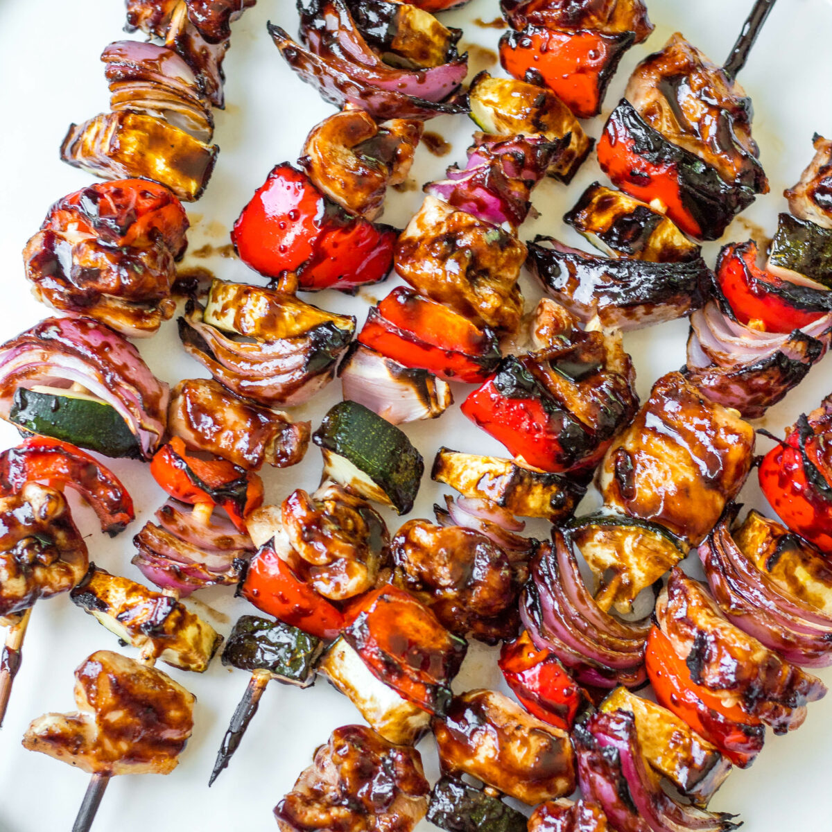 Honey Balsamic Grilled Chicken Kabobs - Whole Kitchen Sink