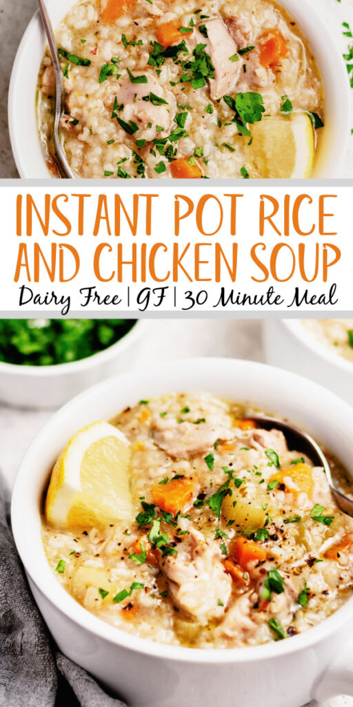 Instant Pot Chicken and Rice Soup - Whole Kitchen Sink