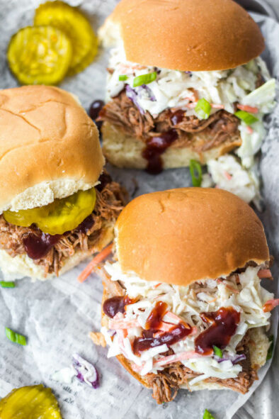 Slow Cooker BBQ Pulled Pork (Homemade BBQ Sauce) - Whole Kitchen Sink