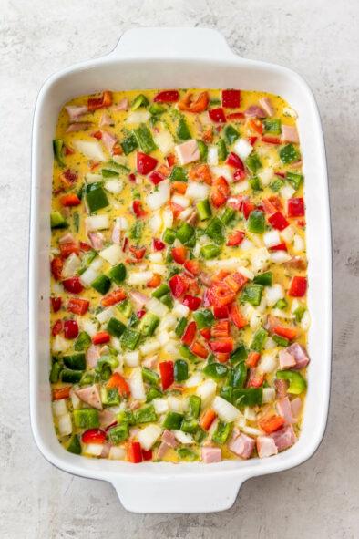 Leftover Ham and Hash Browns Egg Bake - Whole Kitchen Sink