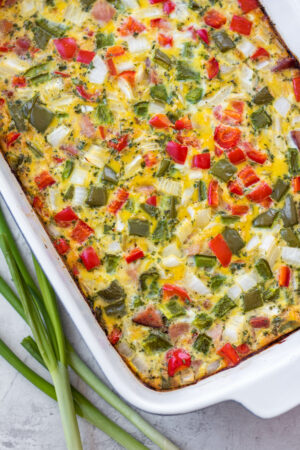 Leftover Ham and Hash Browns Egg Bake - Whole Kitchen Sink